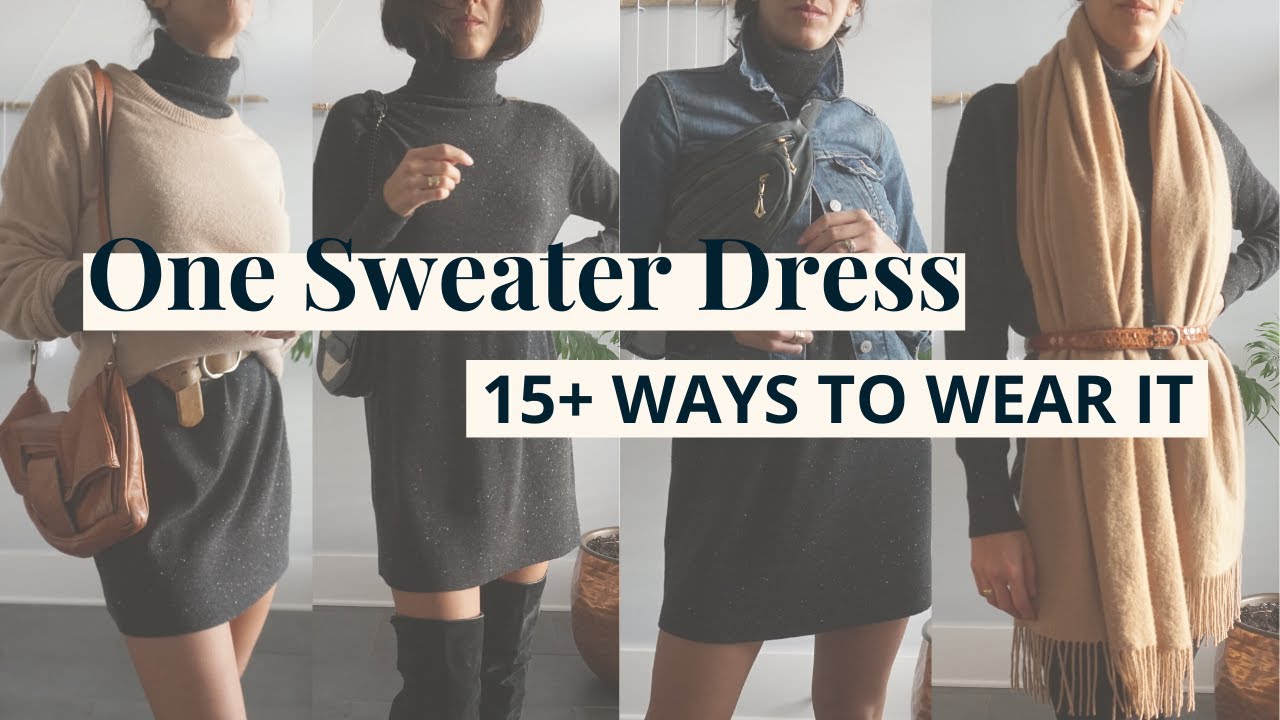 How do you wear a sweater on a dress?