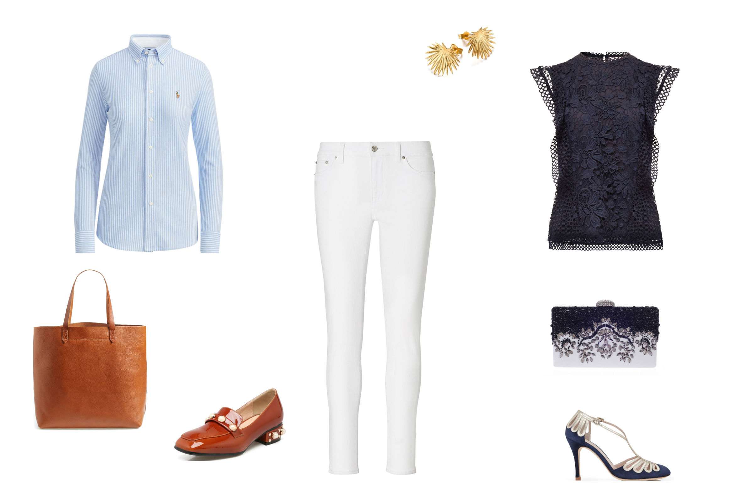 How do you wear blue jeans for a night out?