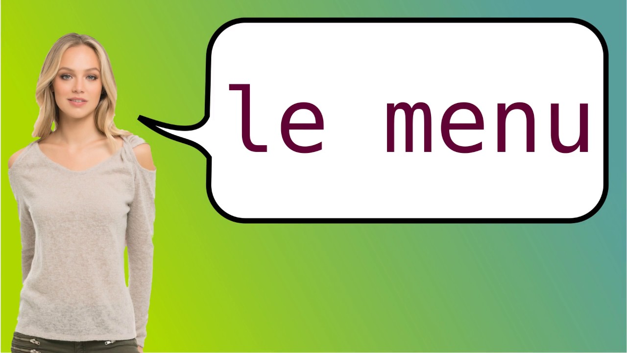 How do you write menu in French?
