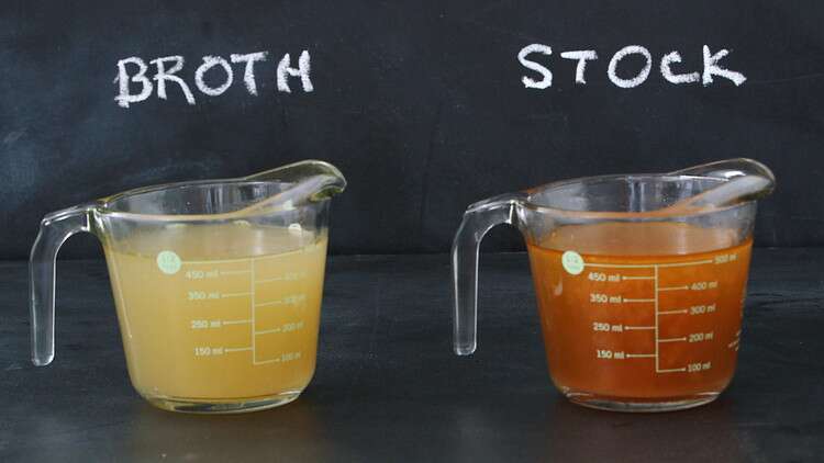 How does a cup of broth compare to a cup stock?