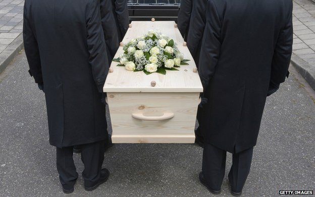 How does a funeral end?
