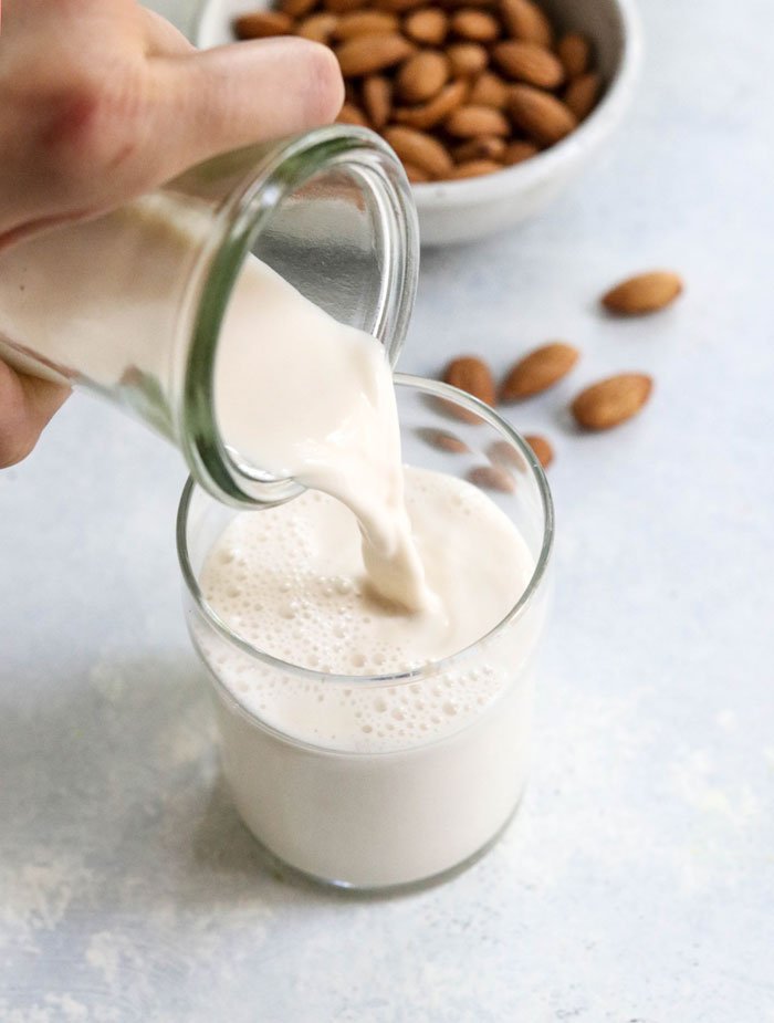 How does almond milk get white?