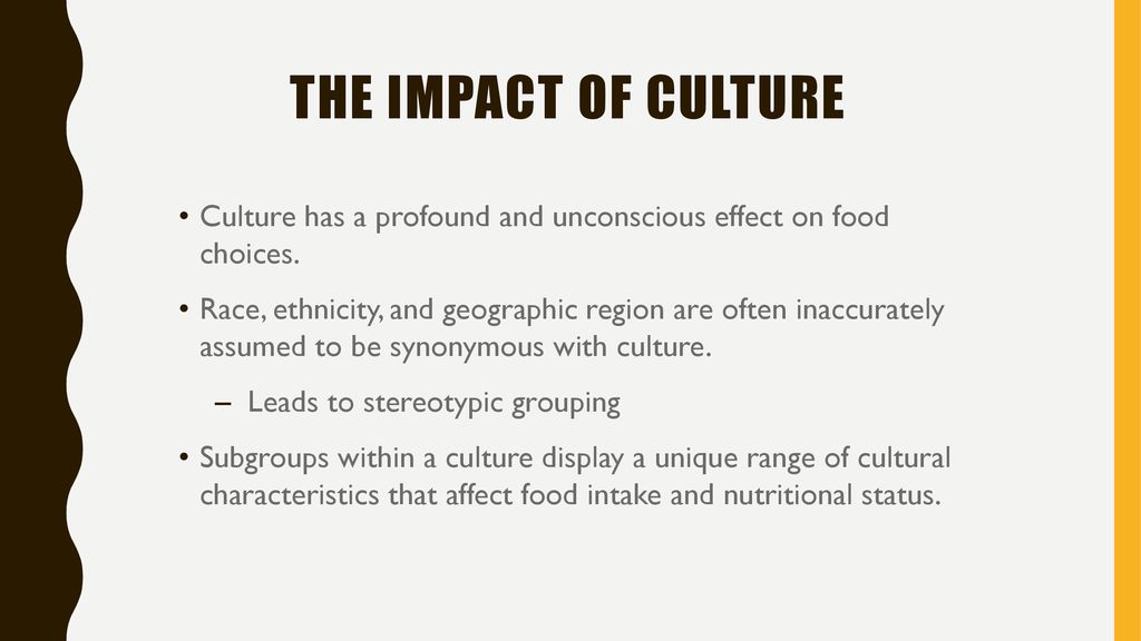How does culture affect food?