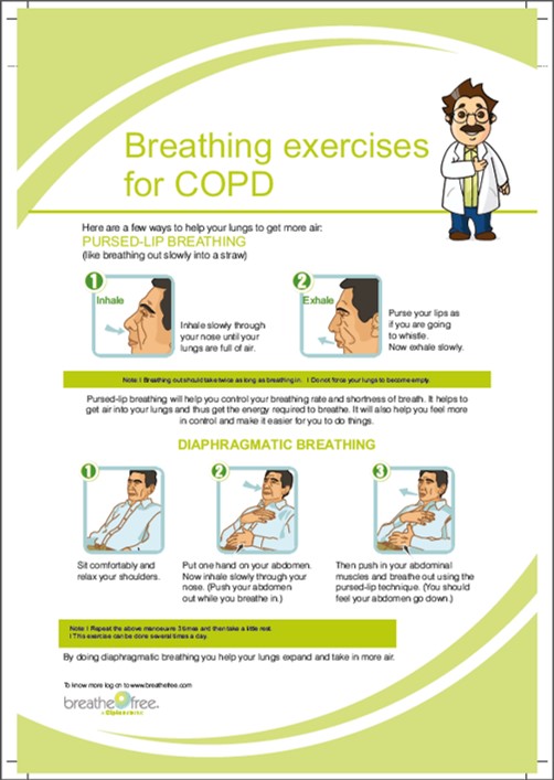 How does exercise affect COPD?