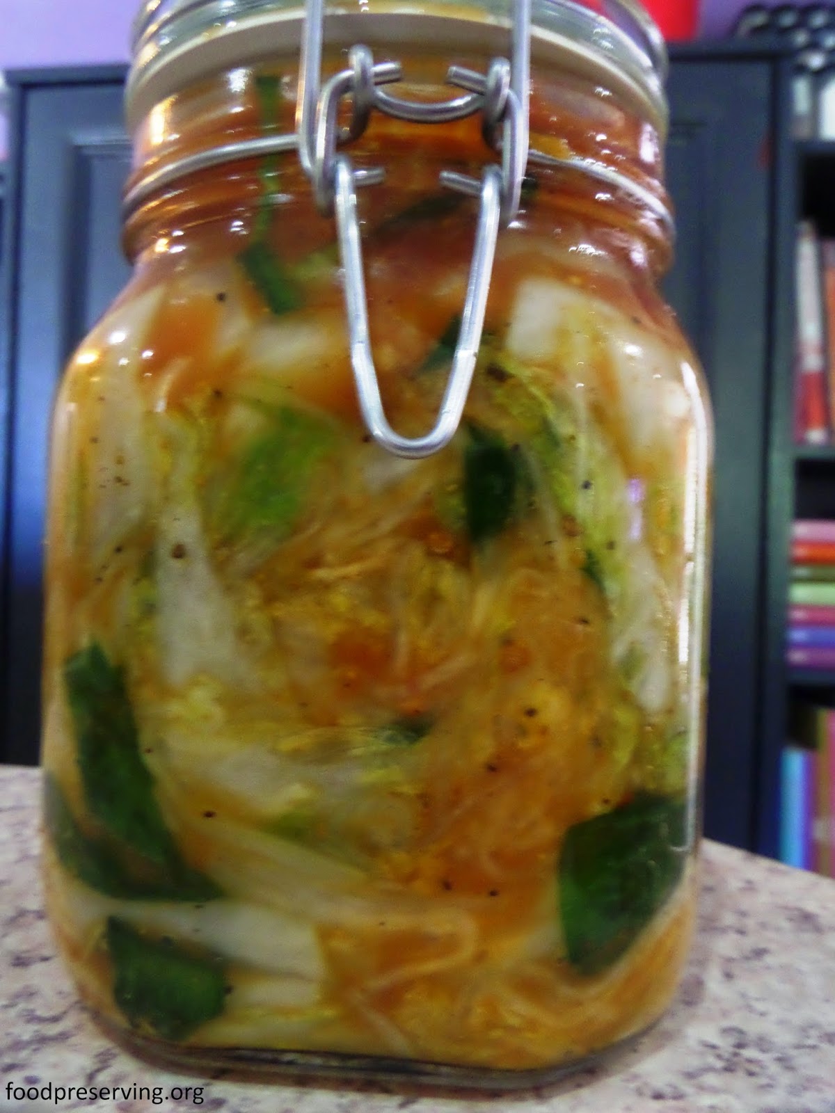 How does fermentation preserve kimchi?