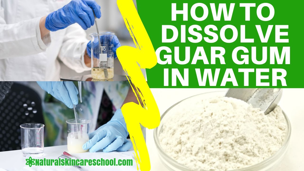 How does guar gum thicken water?