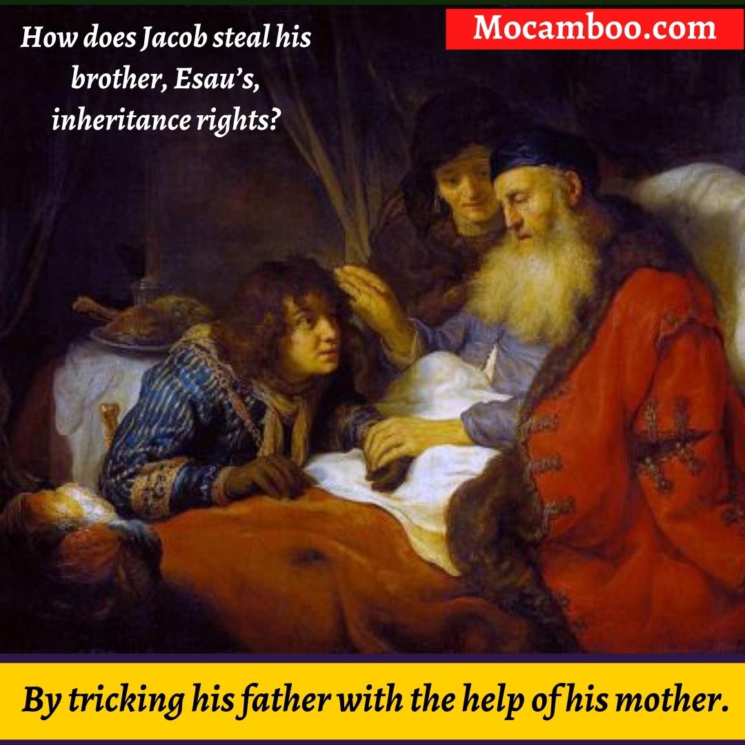 How does Jacob steal his brother esaus inheritance rights?