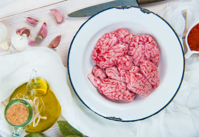 How does raw brain taste like?