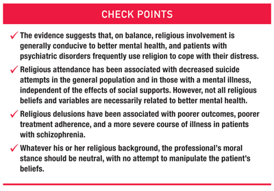 How does religion affect mental health negatively?