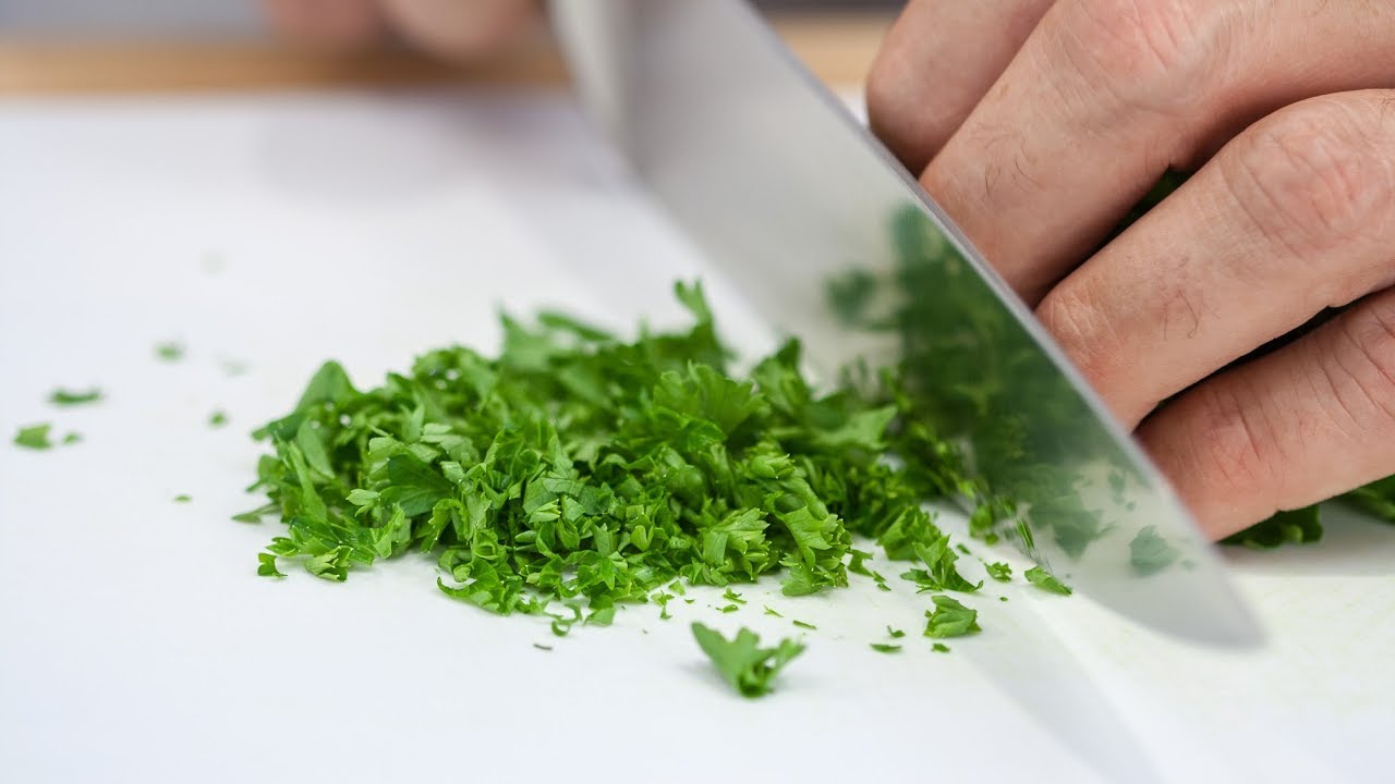 How far down do you cut parsley?