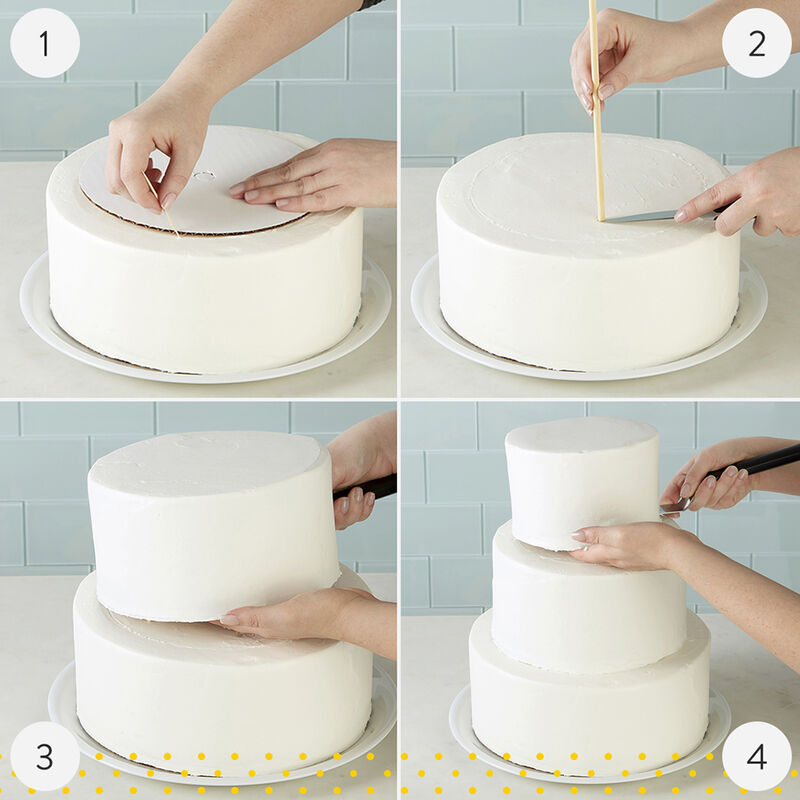 How far in advance can I stack a tiered cake?