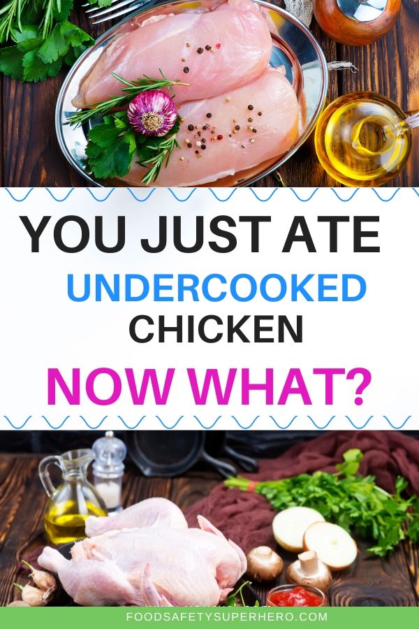 How long after eating undercooked chicken will you get sick?