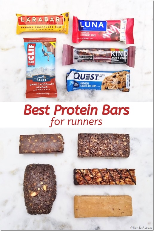 How long before a race should you eat a protein bar?