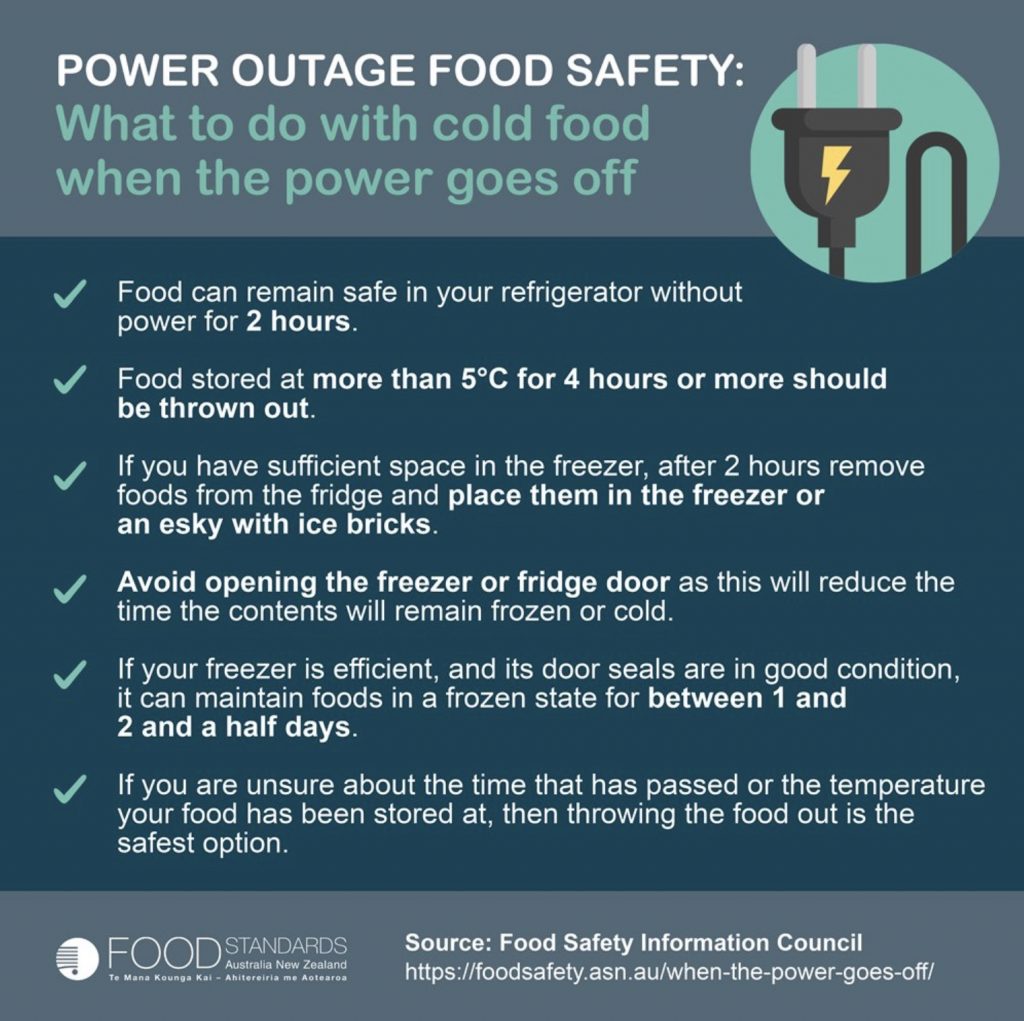 How long can cold or frozen food be kept out before it becomes unsafe?