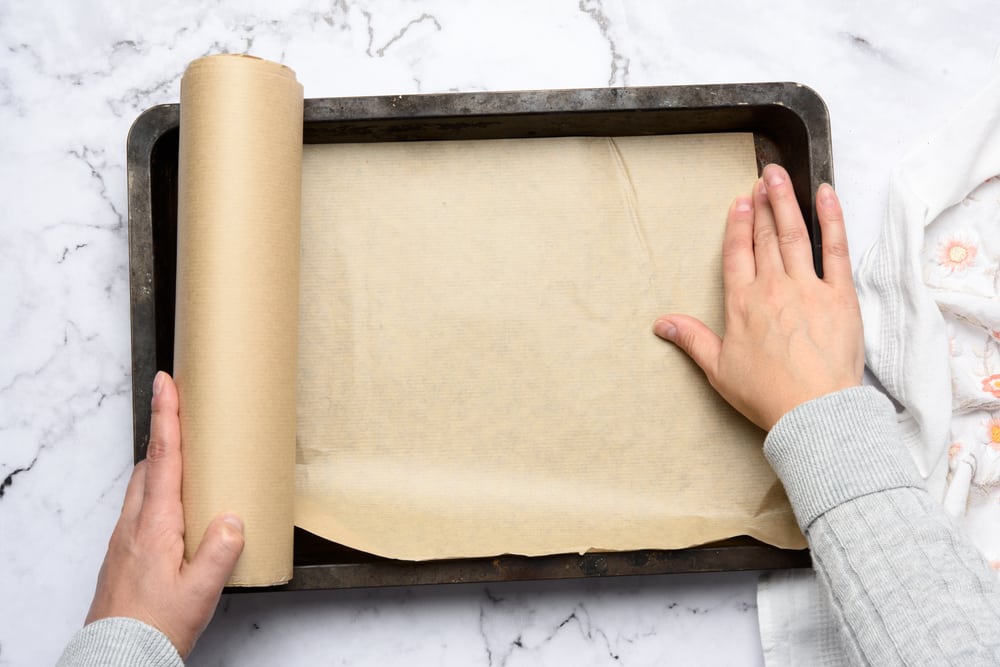 How long can parchment paper stay in the oven?