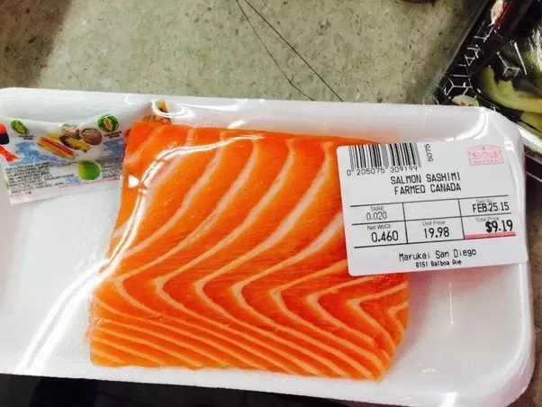 How long can salmon sashimi be kept?