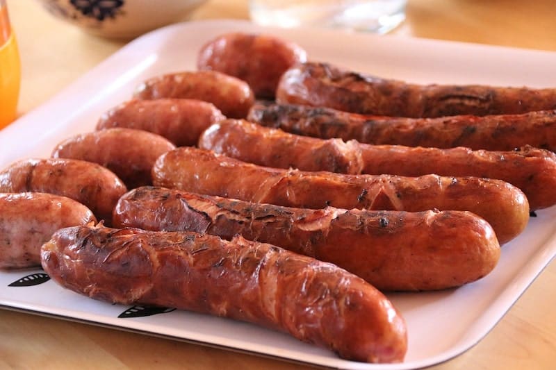 How long can sausage be left unrefrigerated?