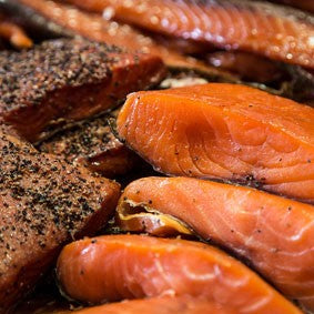 How long can smoked salmon be out of the fridge for?