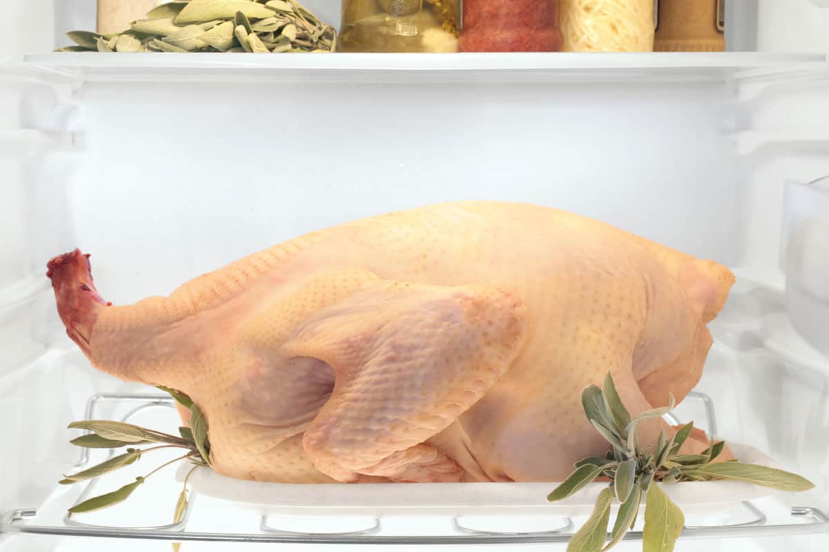 How long can you keep a fresh turkey in the refrigerator before Thanksgiving?