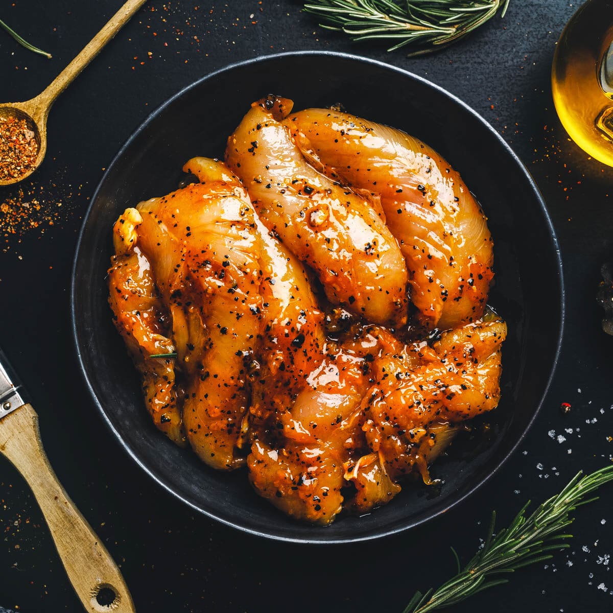 How long can you marinate chicken in acidic marinade?