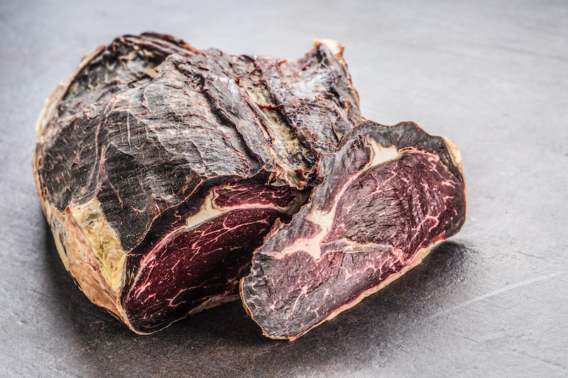 How long can you store dry aged beef?