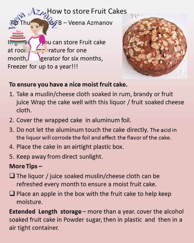 How long can you store homemade fruitcake?