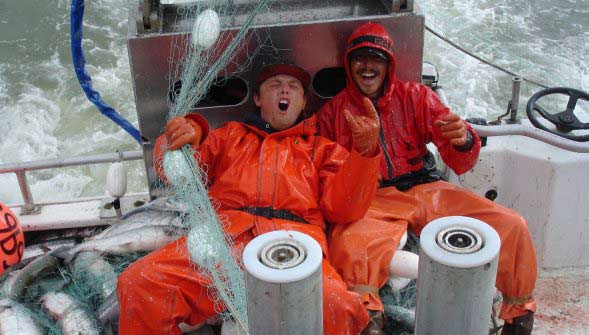 How long do commercial fishermen work in Alaska?