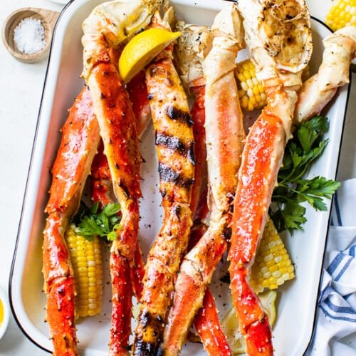 How long do I steam crab legs on the grill?