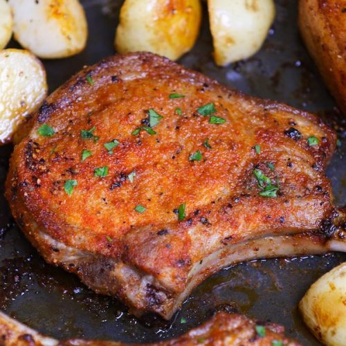 How long do pork chops bake at 375?