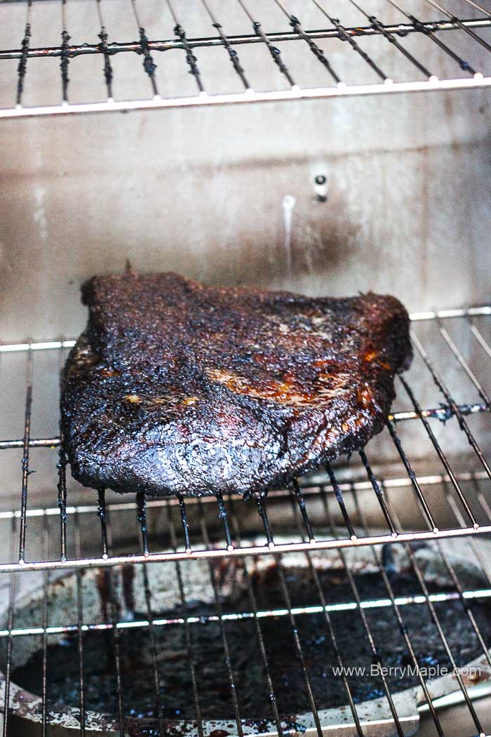 How long do you cook a 7lb brisket in an electric smoker?