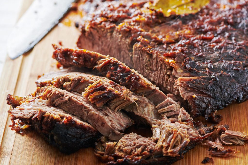 How long do you cook a brisket on each side?