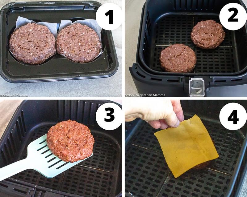 How long do you cook a hamburger patty in the air fryer for?