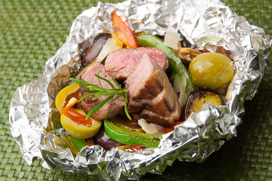 How long do you cook a pork roast in a foil-wrapped pan?