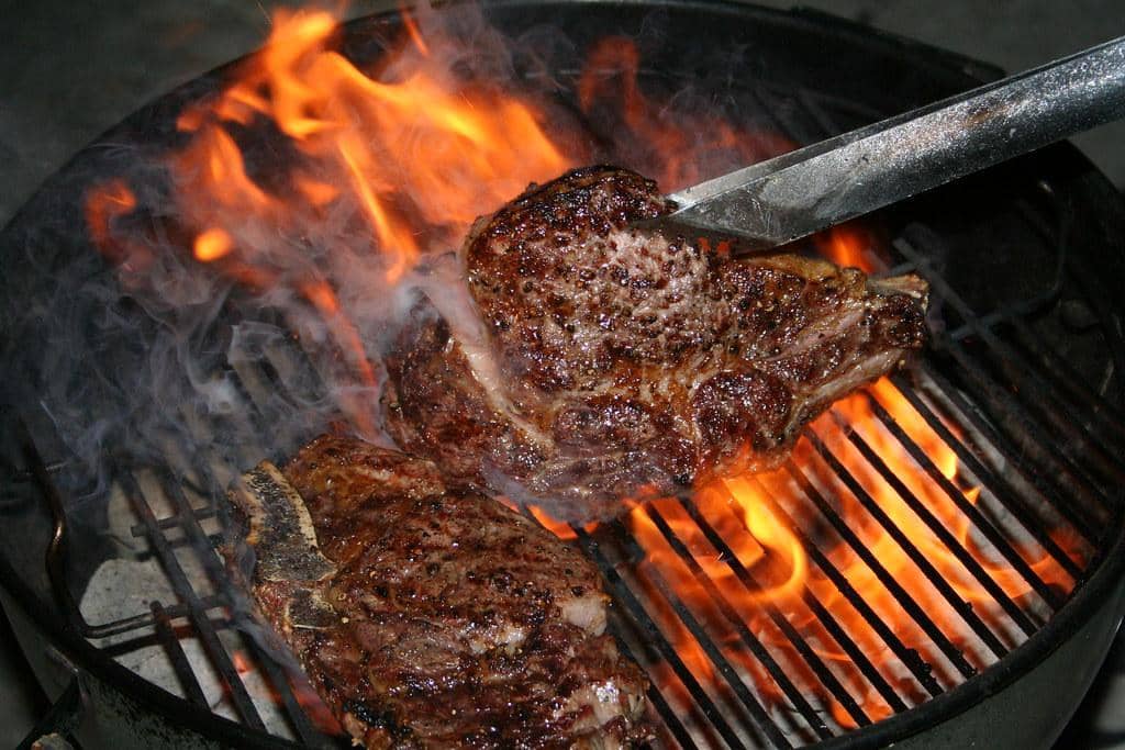 How long do you cook a ribeye on a charcoal grill?