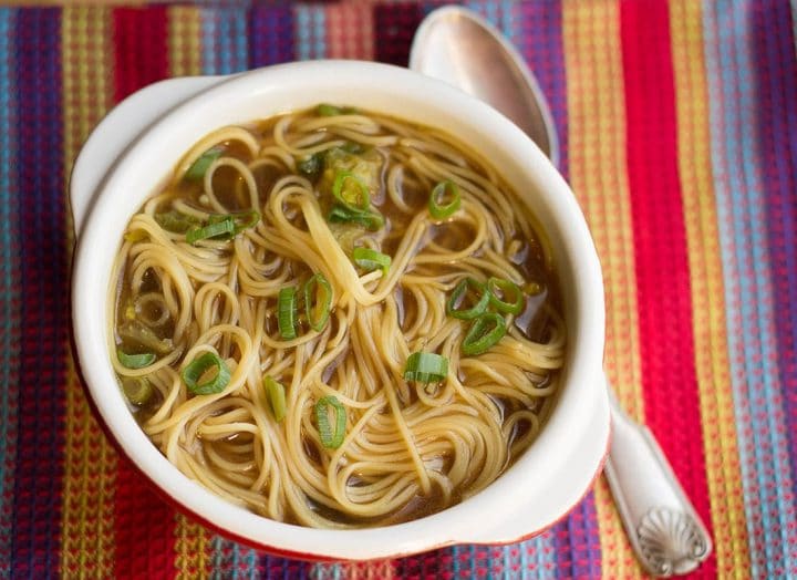 How long do you cook noodles in soup?