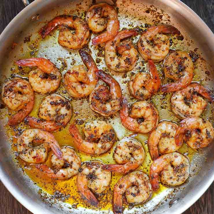 How long do you cook shrimp on high heat?