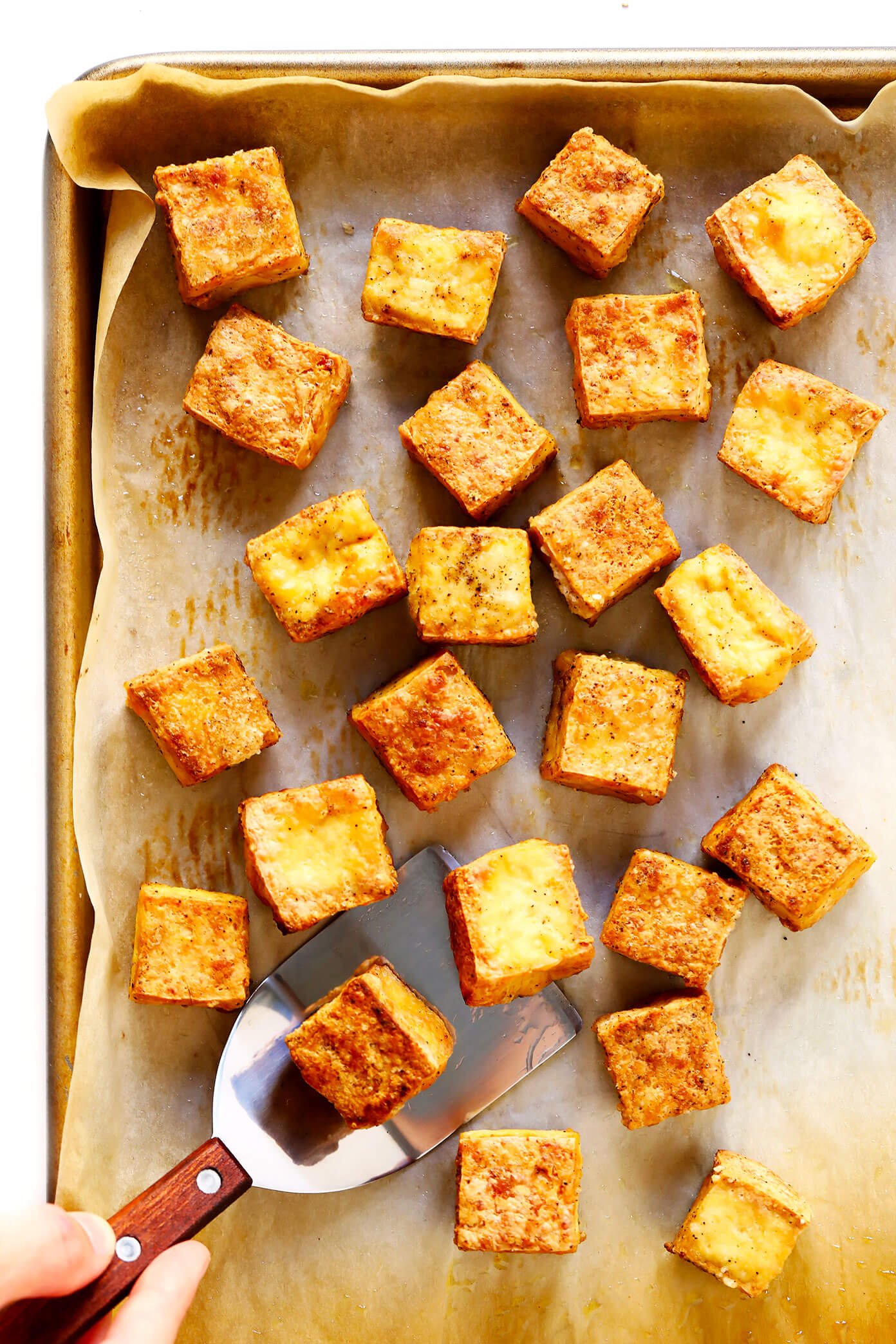 How long do you cook tofu in the oven?