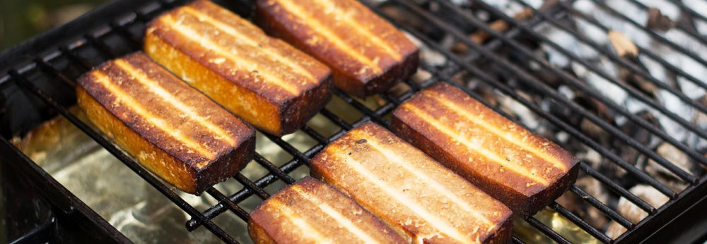 How long do you cook tofu on a Weber grill?