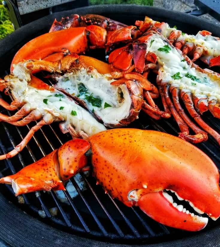 How long do you grill lobster claws?