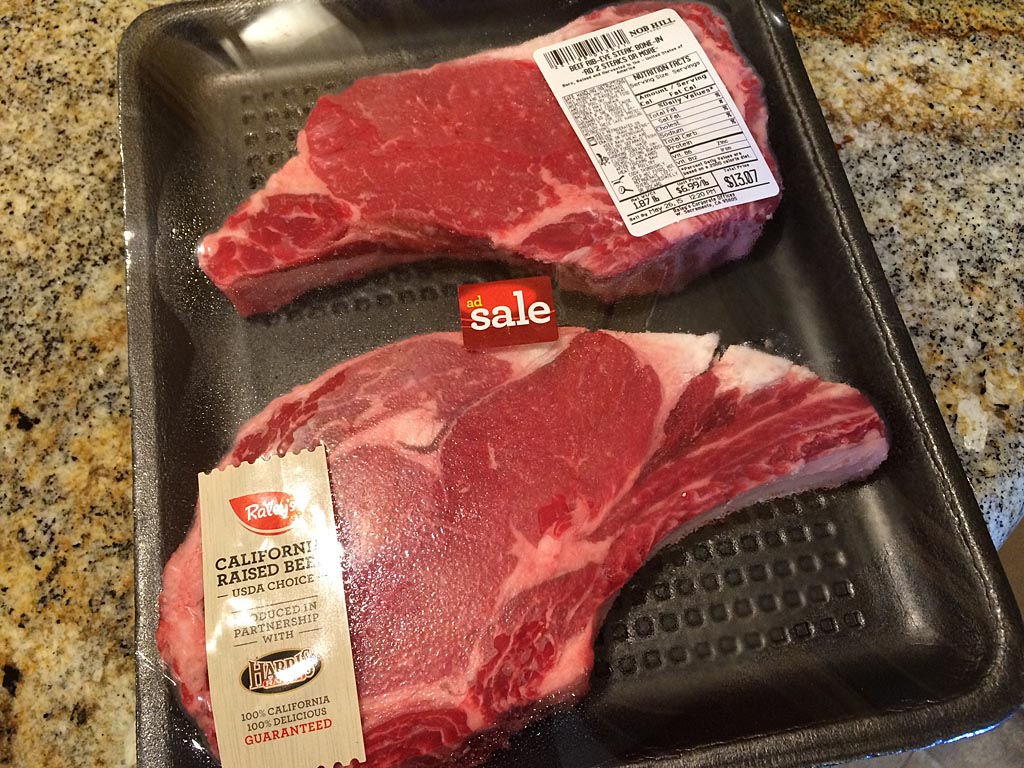 How long do you grill thin ribeye steaks?