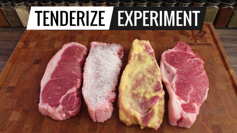How long do you leave meat tenderizer on steak?