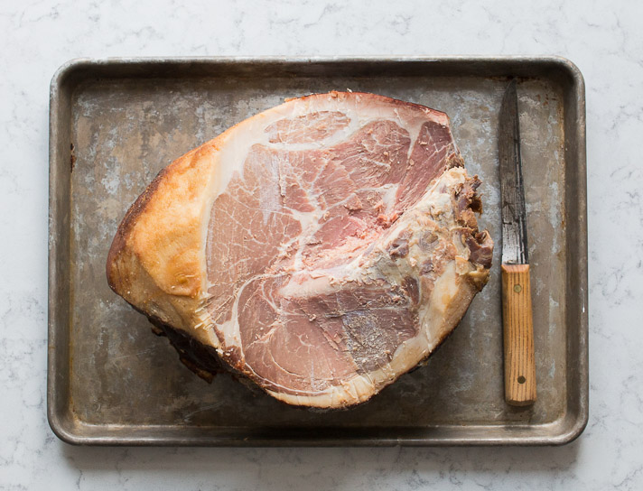 How long do you soak a country ham before cooking?