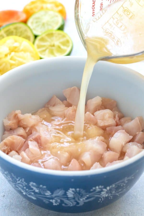 How long do you soak fish in lemon juice?