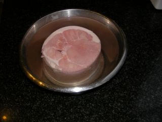 How long do you soak ham in water?