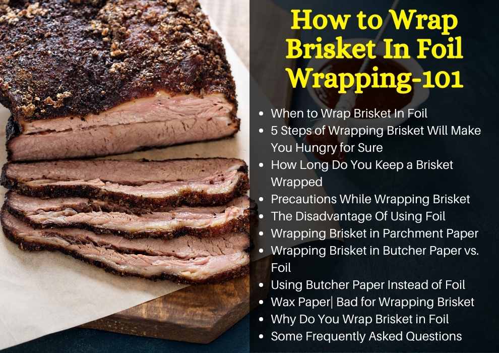 How long do you wrap brisket in foil?