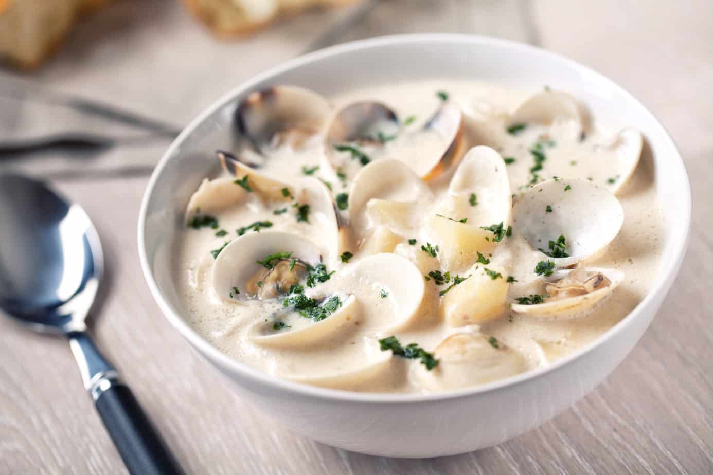 How long does an opened can of clam chowder last in the fridge?