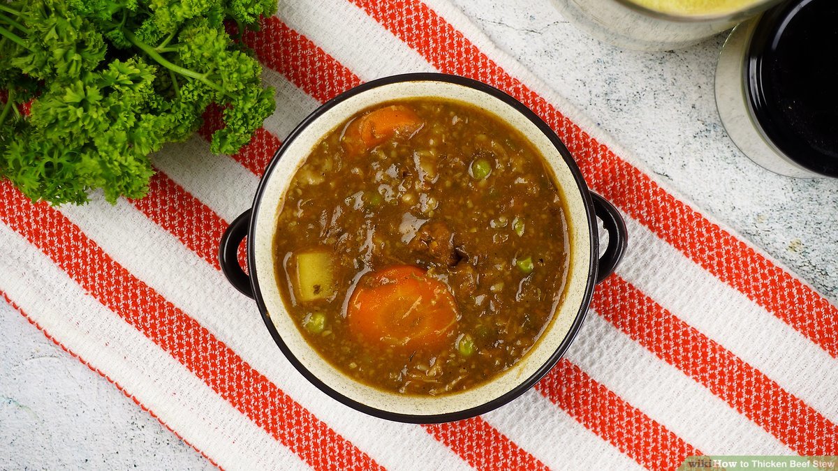 How long does beef stew take to thicken?