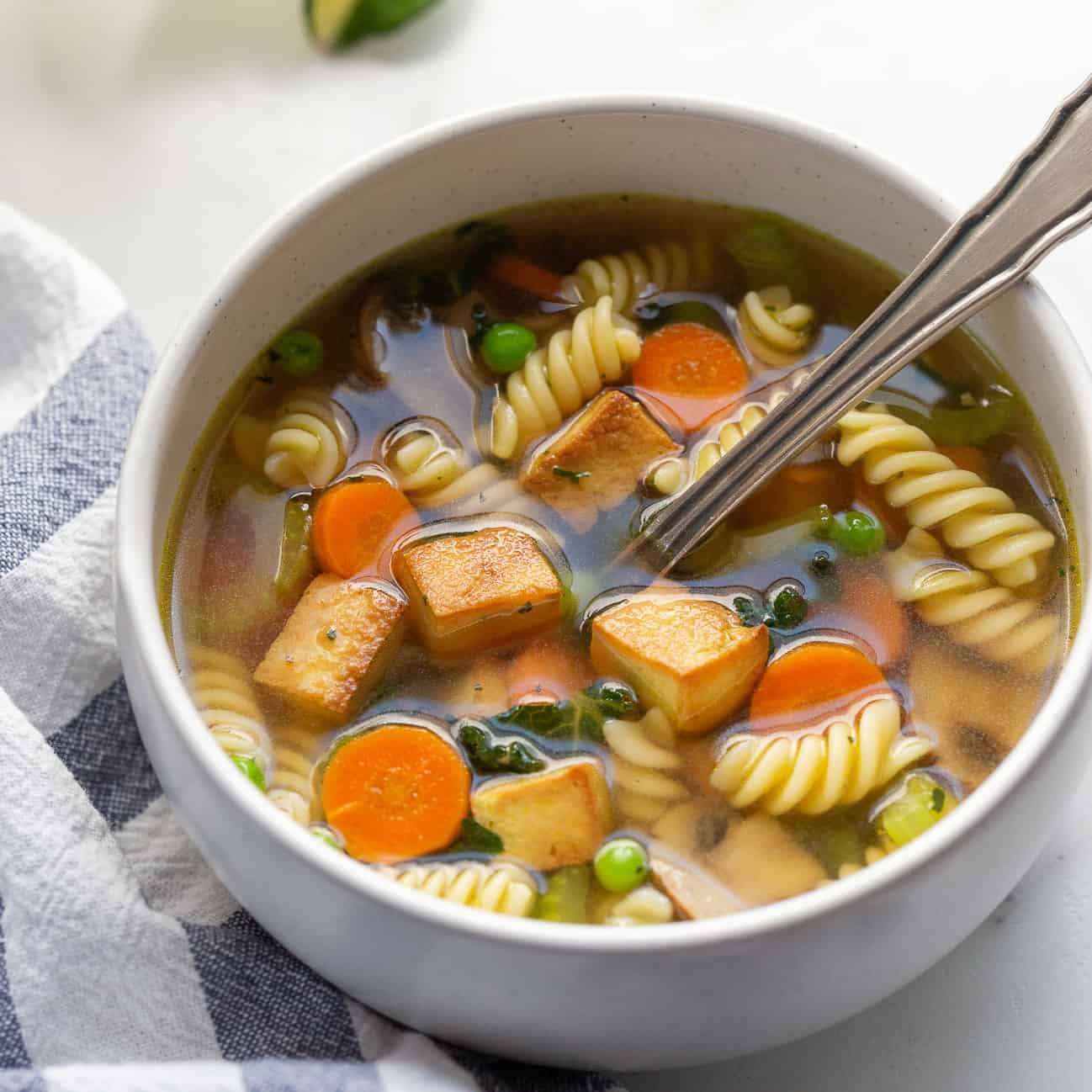 How long does it take for tofu to cook in soup?