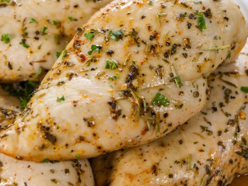 How long does it take to bake chicken breast at 375?