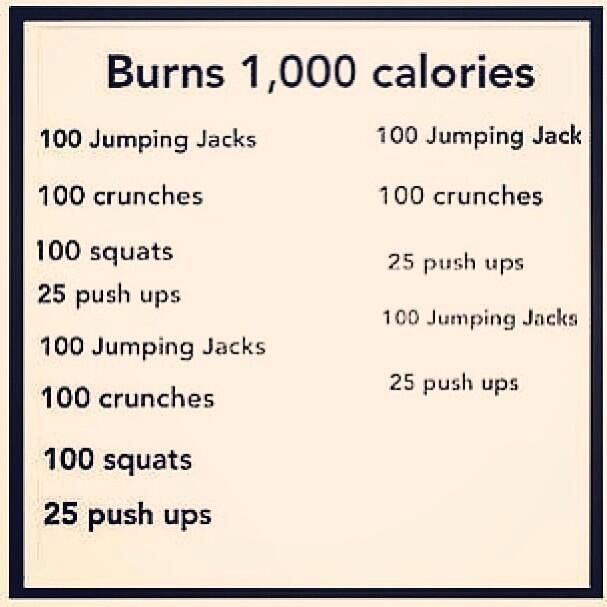 How long does it take to burn 1000 calories?